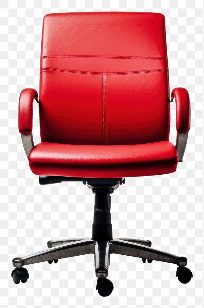 PNG Red office chair furniture | Premium PNG - rawpixel