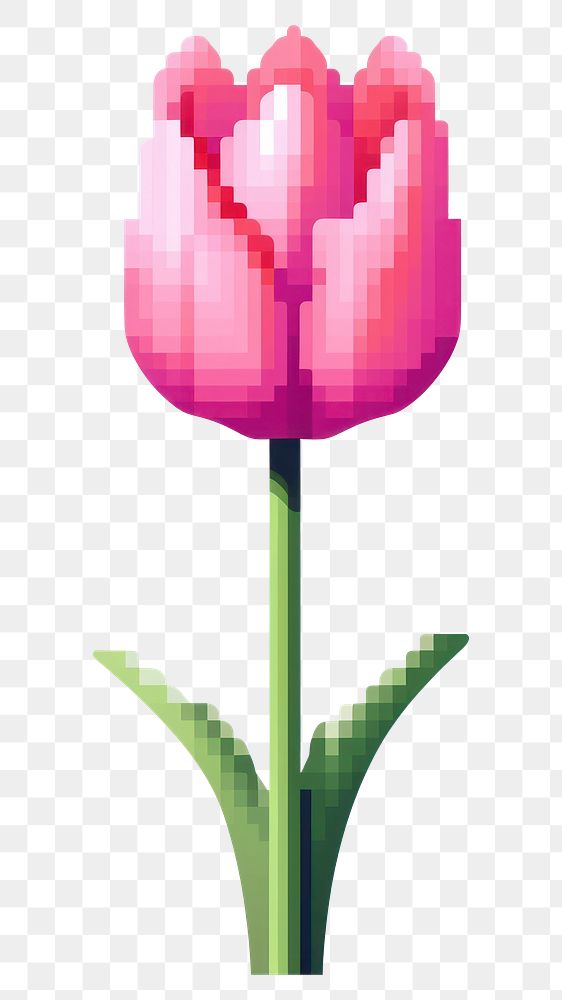 PNG Tulip pixel blossom flower | Premium PNG - rawpixel
