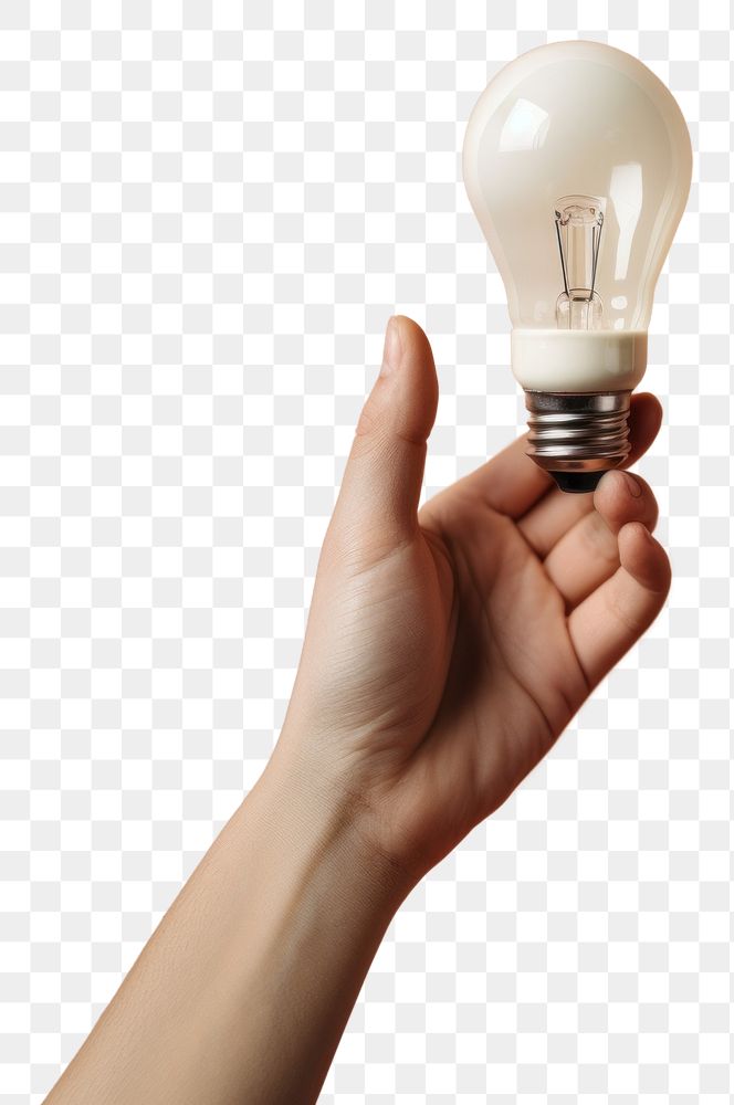 PNG Lightbulb holding hand electricity. | Free PNG - rawpixel