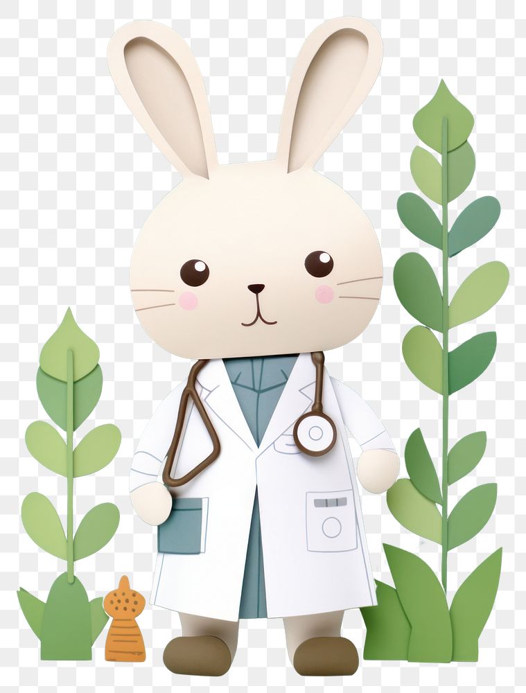 PNG Rabbit doctor cute toy | Free PNG - rawpixel