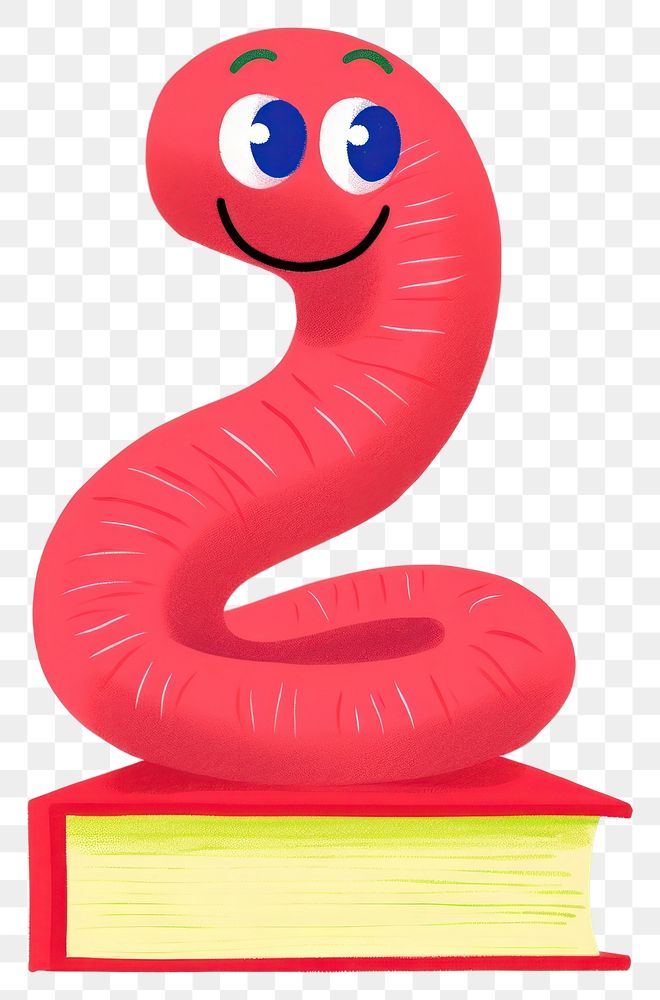 PNG Bookworm worm representation inflatable | Free PNG - rawpixel