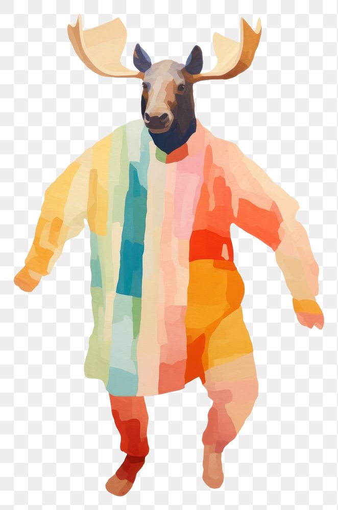 PNG Moose dance art painting | Premium PNG - rawpixel