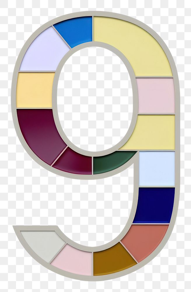 PNG Mosaic letters number 9 | Premium PNG - rawpixel