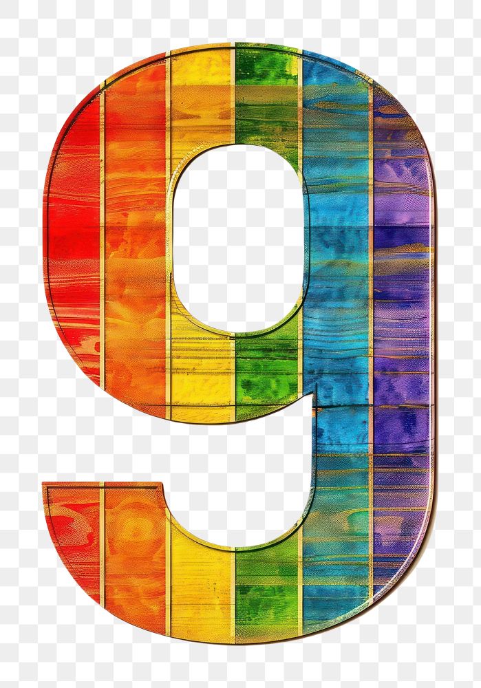 Rainbow number 9 symbol text | Free PNG - rawpixel
