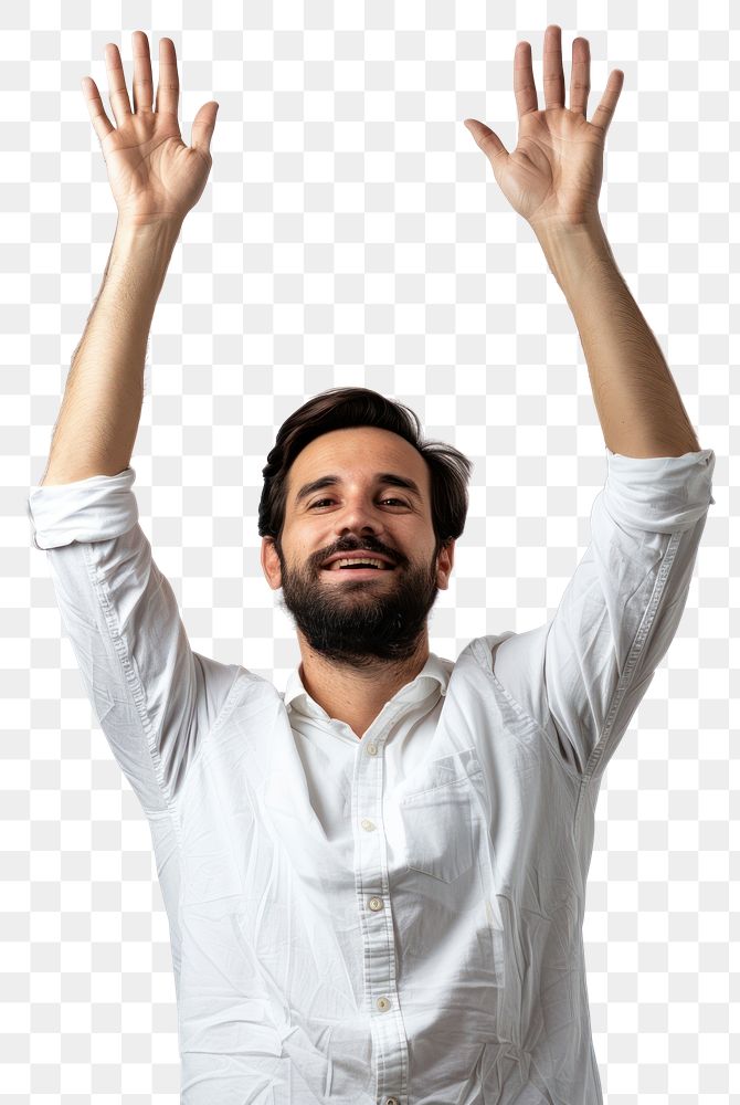 PNG Maxican adult man raising | Premium PNG - rawpixel