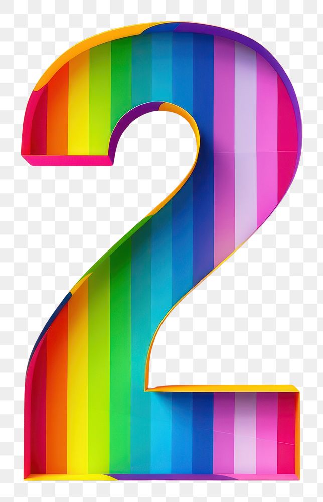 PNG Rainbow alphabet number 2 | Free PNG - rawpixel