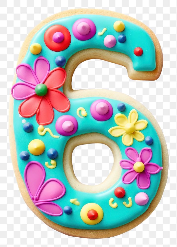 PNG Number icing dessert cookie. | Free PNG - rawpixel