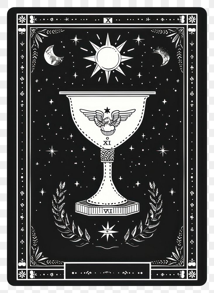 PNG cup tarot logo blackboard | Premium PNG - rawpixel