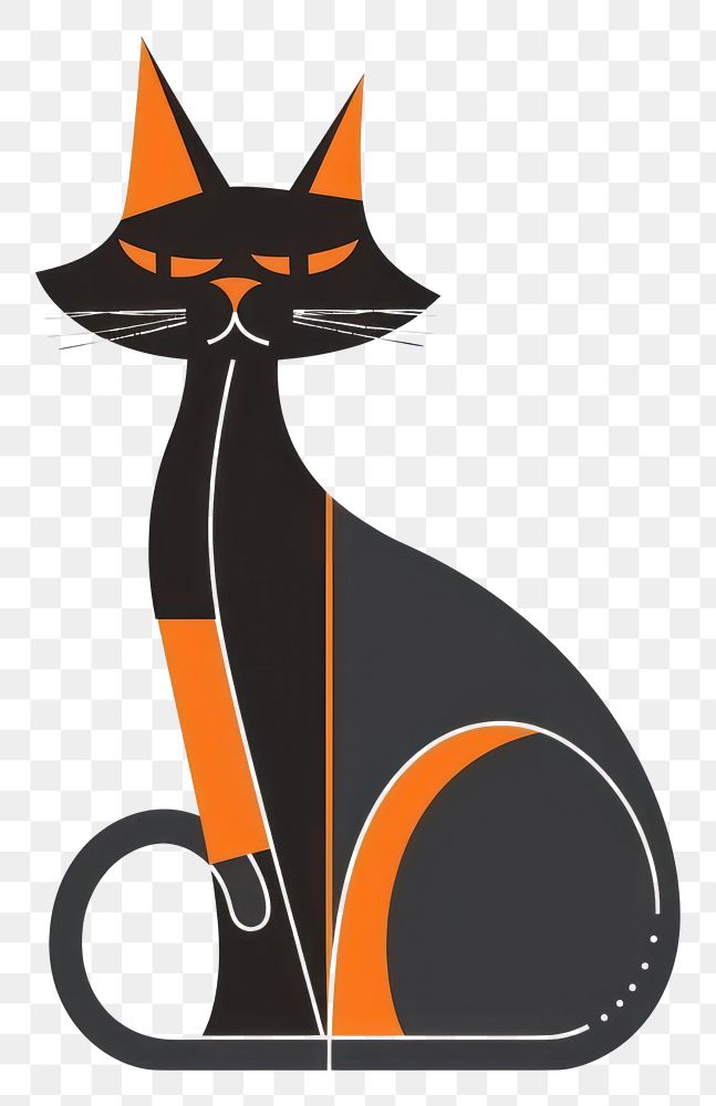 PNG Minimalist symmetrical cat animal | Premium PNG - rawpixel