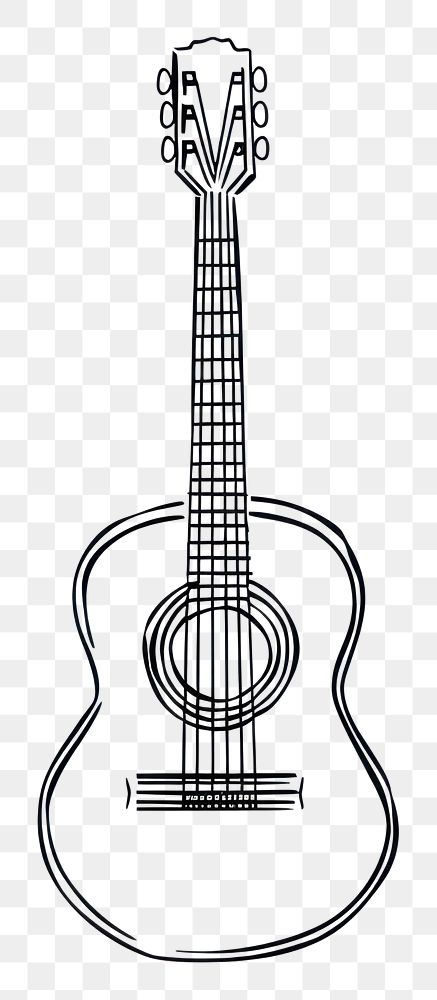 PNG Minimalist symmetrical guitar musical | Premium PNG - rawpixel