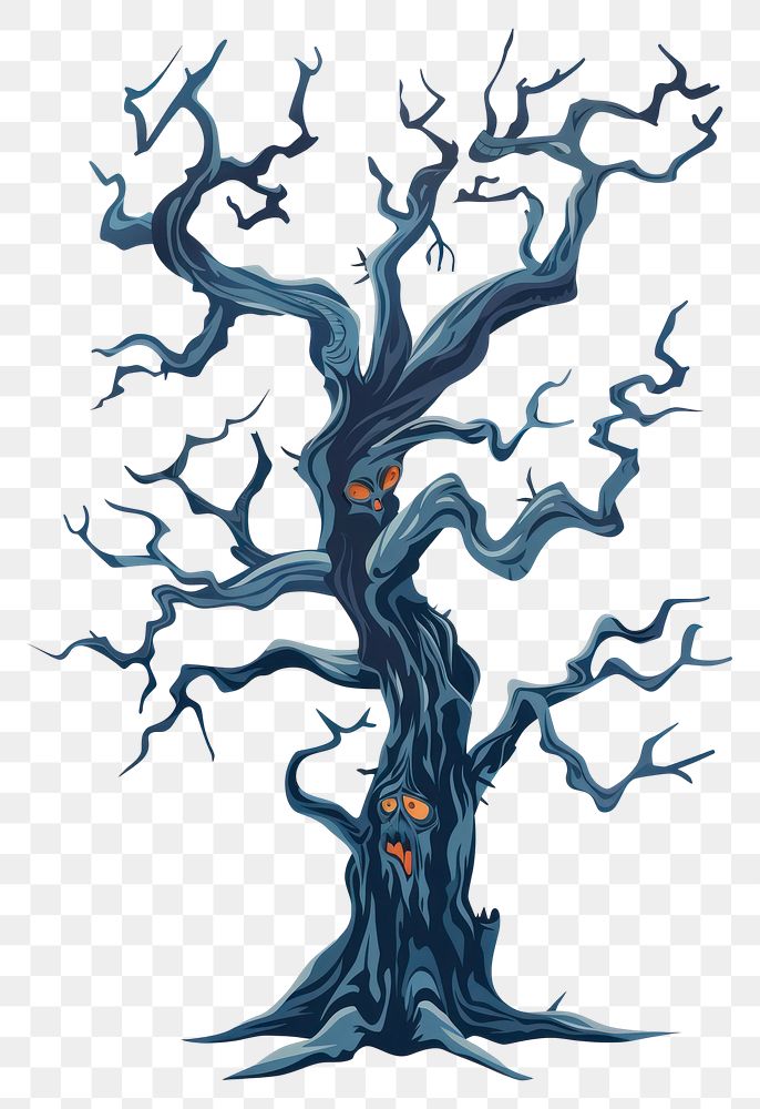 PNG Spooky tree drawing sketch | Premium PNG - rawpixel