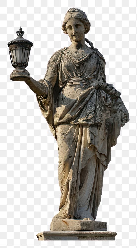 PNG Greek statue holding lantern | Premium PNG - rawpixel