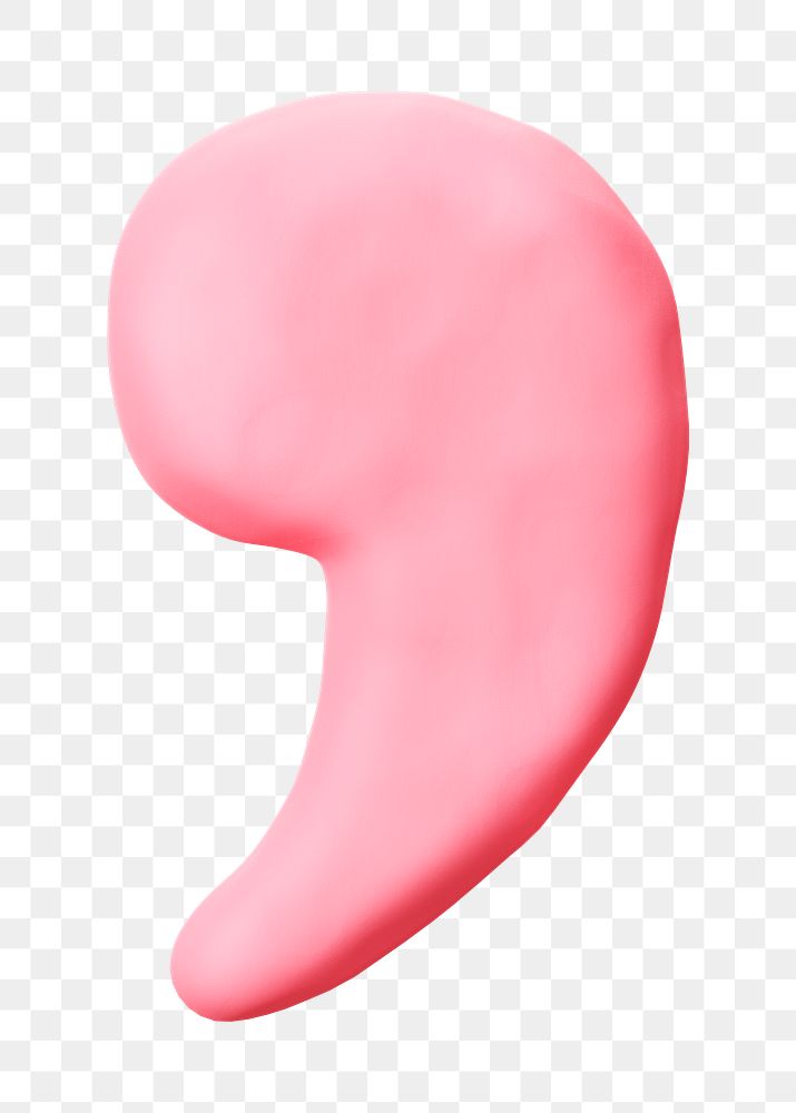 Comma png pink clay alphabet, | Free PNG - rawpixel