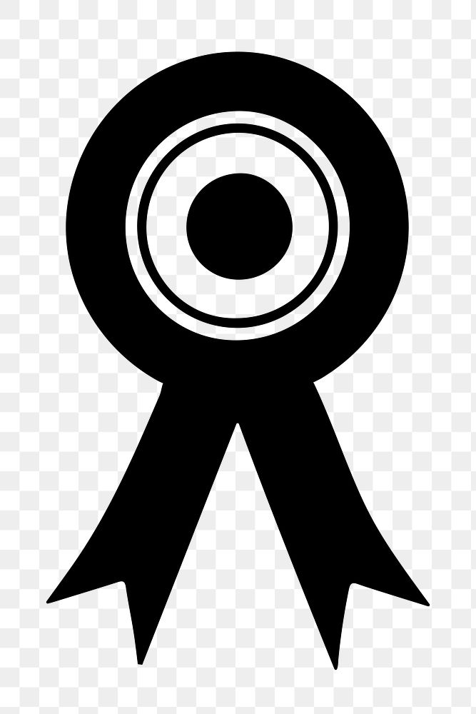 PNG black award ribbon clipart | Free PNG - rawpixel