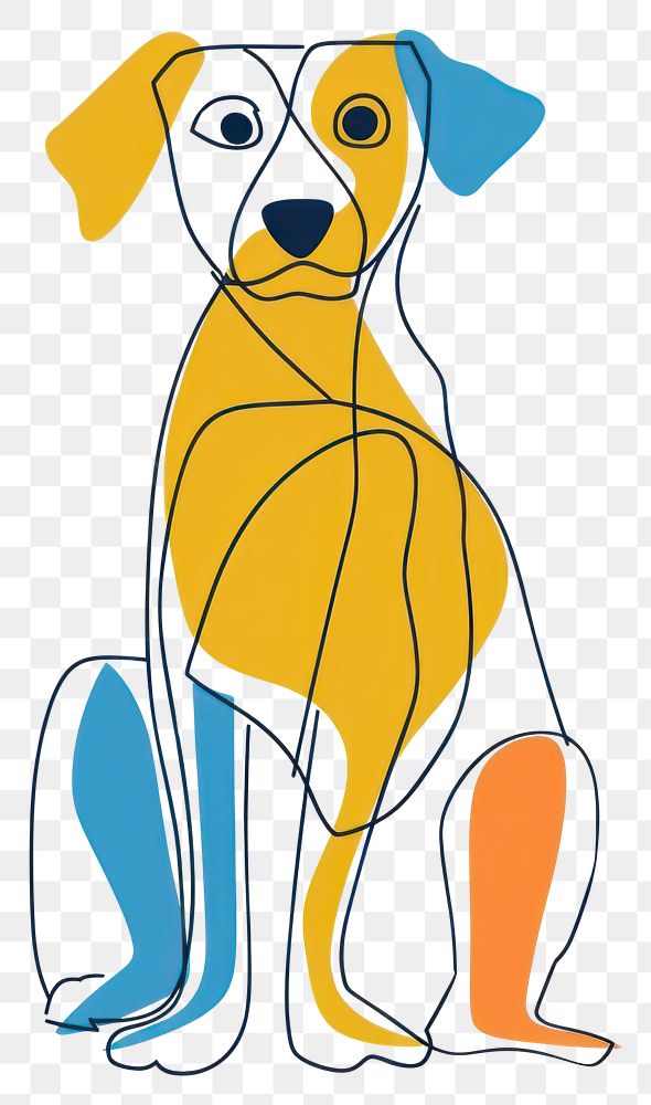 PNG Minimalist symmetrical dog illustrated | Free PNG - rawpixel