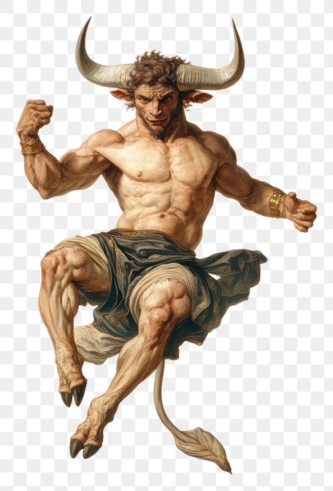 PNG Minotaur art painting man. | Premium PNG - rawpixel