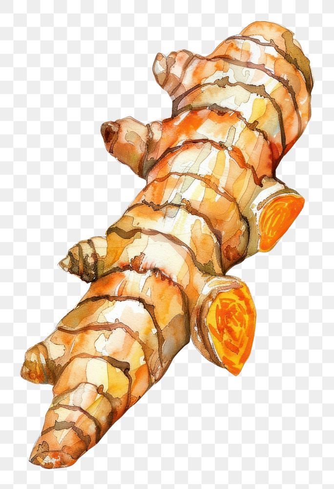 PNG An isolated fresh turmeric | Free PNG - rawpixel