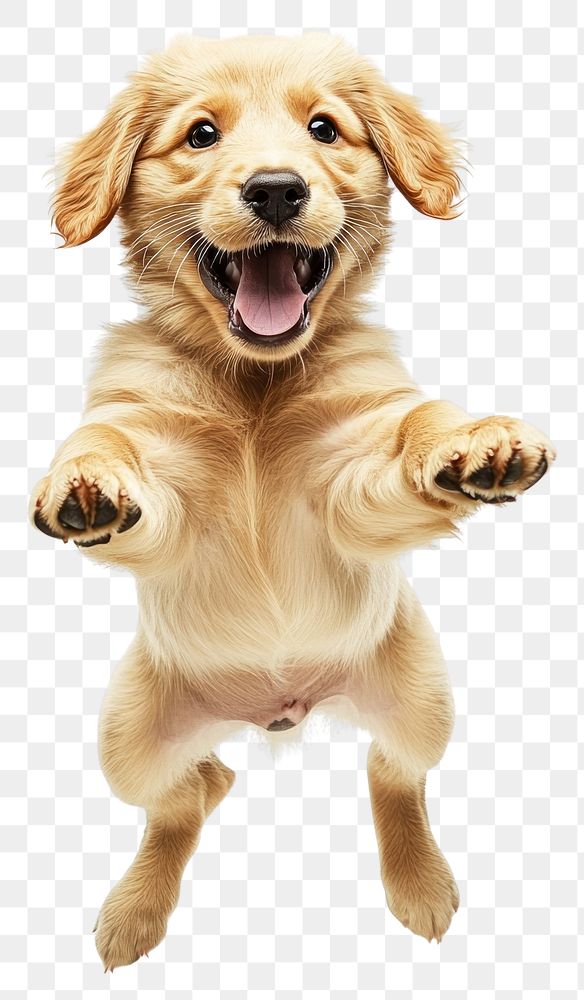 PNG golden retrival puppy happy | Free PNG - rawpixel