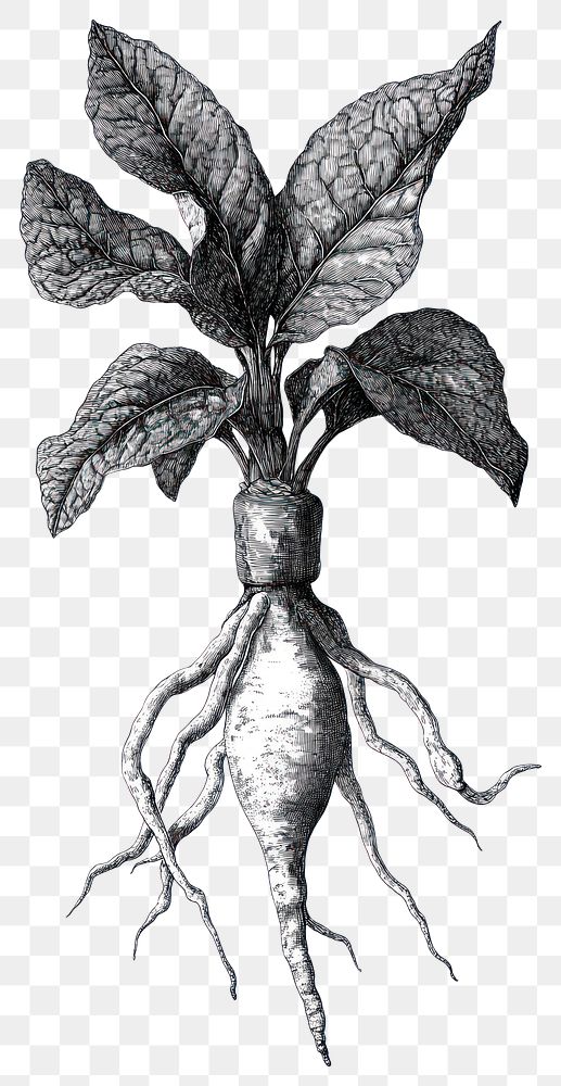 PNG Mandrake root illustration drawing | Free PNG - rawpixel
