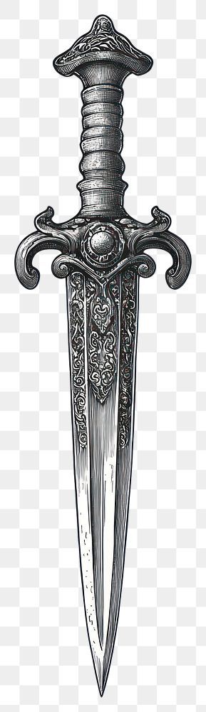 PNG Dagger illustration vintage weapon. | Free PNG - rawpixel