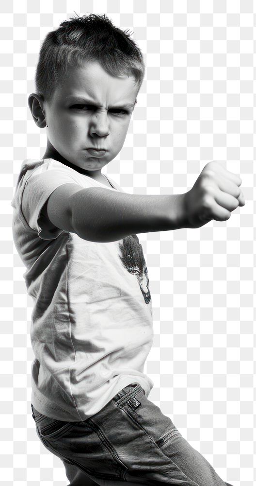 PNG angry kid throwing fist | Free PNG - rawpixel