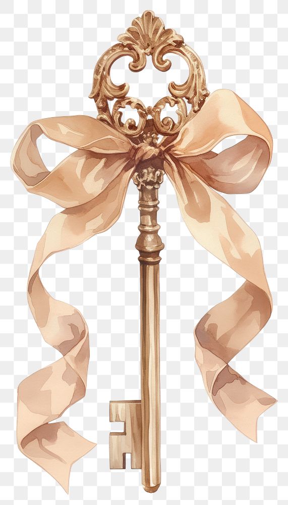 PNG Brown coquette key illustration | Premium PNG - rawpixel