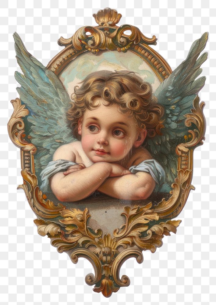 PNG cherub art painting vintage. | Premium PNG - rawpixel
