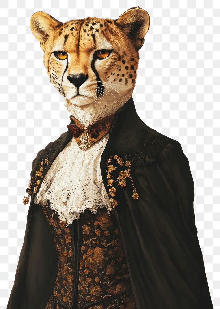 PNG Cheetah costumes wearing victorian | Free PNG - rawpixel