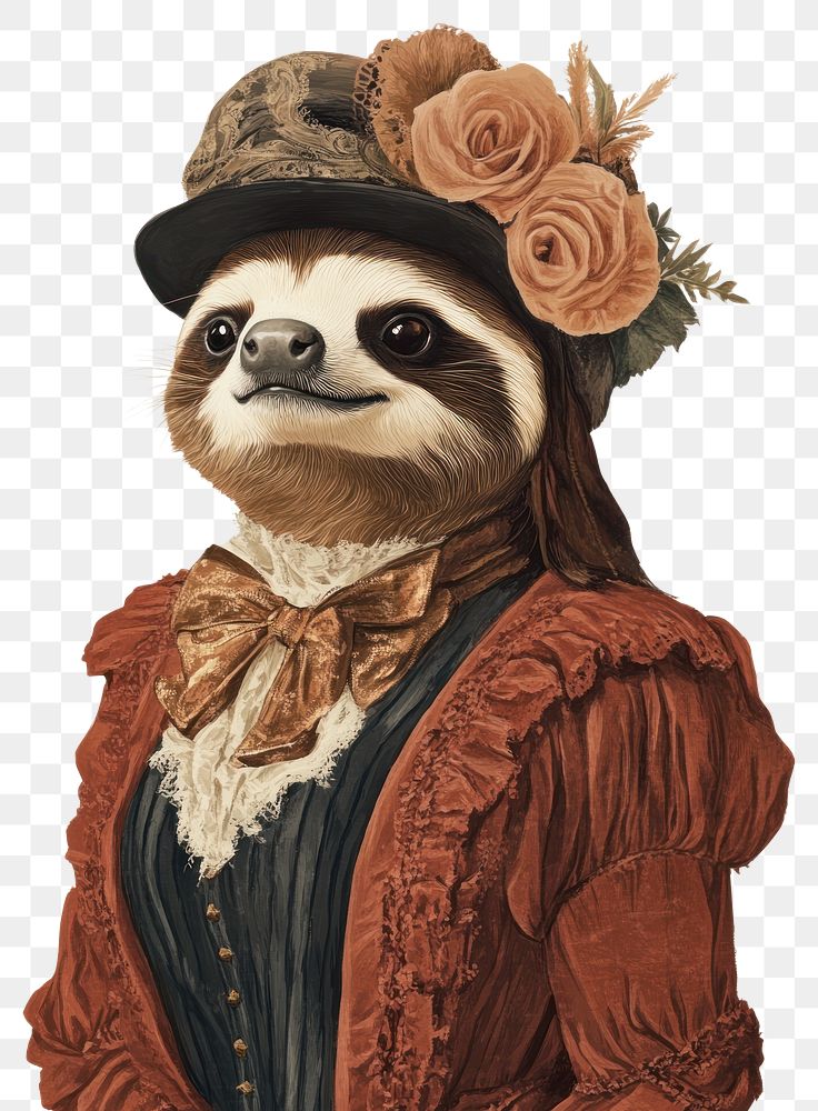 PNG Sloth costumes wearing victorian | Premium PNG - rawpixel