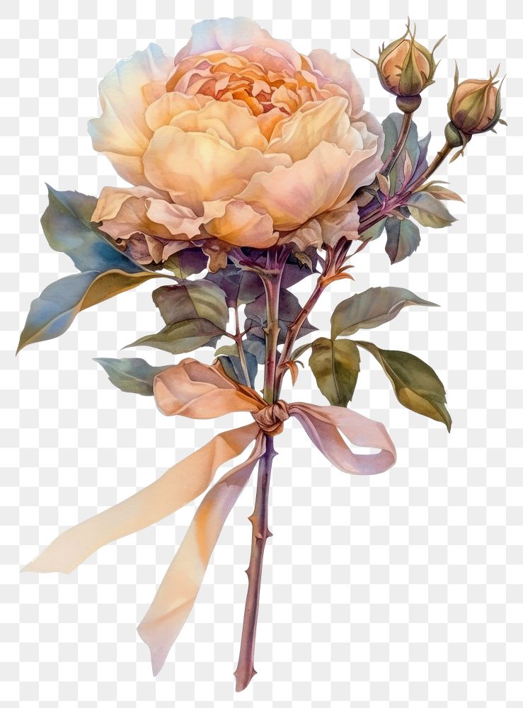 PNG Brown coquette rose art | Free PNG - rawpixel