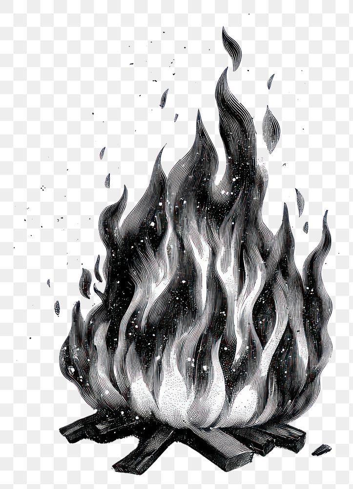 PNG Fire retro photocopy stipple | Free PNG - rawpixel