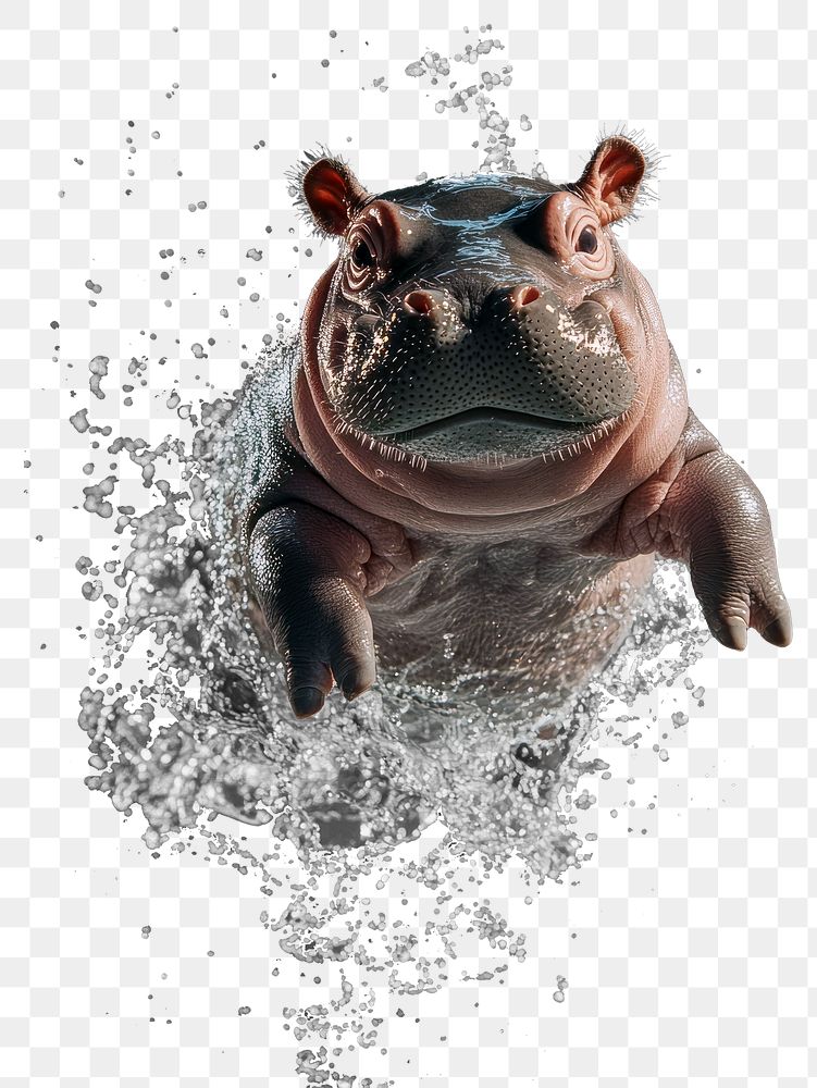 PNG Pygmy hippo photography wildlife | Free PNG - rawpixel