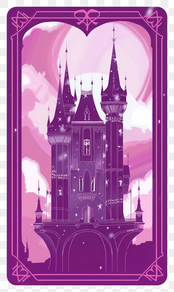 PNG Tarot card purple castle | Free PNG - rawpixel