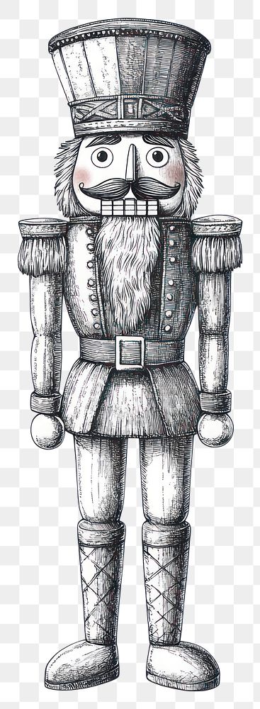 PNG Christmas white nutcracker illustration | Free PNG - rawpixel