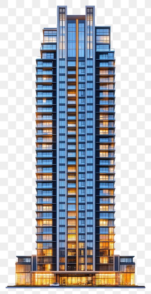 PNG Luxury highrise building dusk | Free PNG - rawpixel