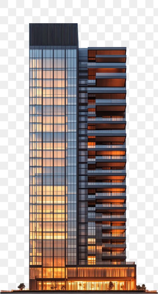 PNG Luxury highrise building dusk | Free PNG - rawpixel