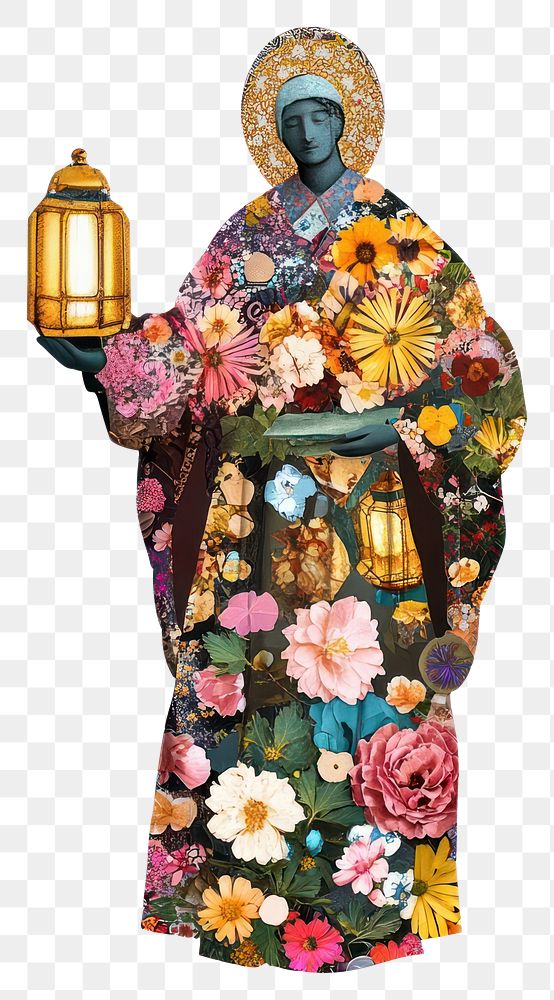 PNG Flower Collage Epiphany saint | Free PNG - rawpixel