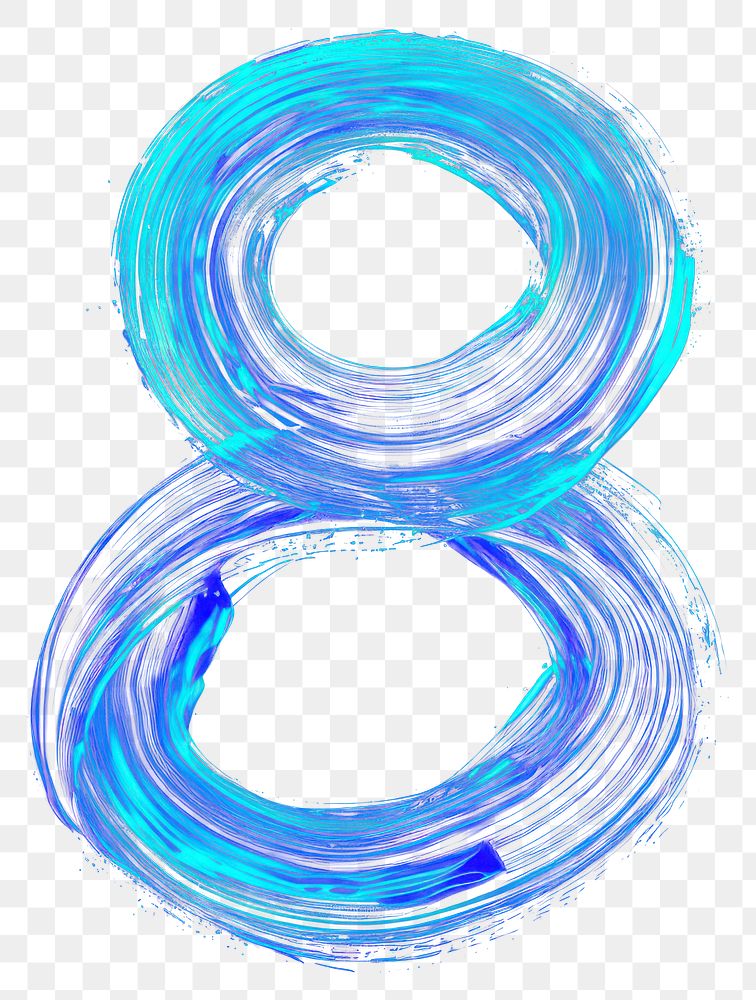 PNG Number 8 style blue | Free PNG - rawpixel