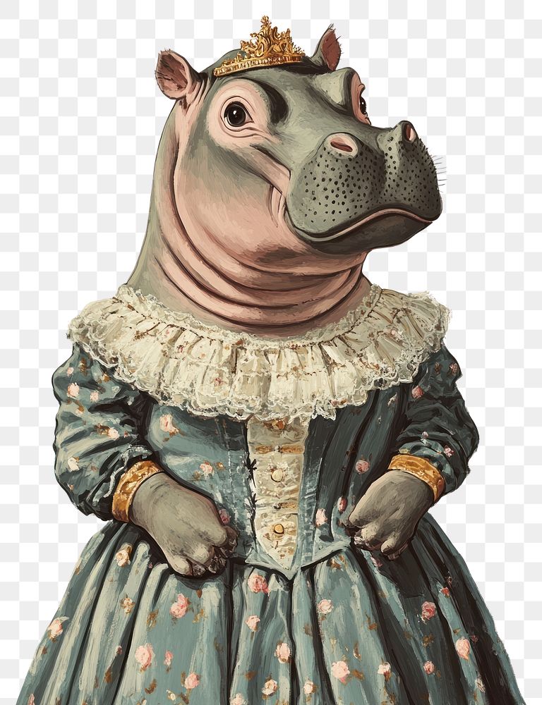 PNG Animal hippo human dress | Free PNG - rawpixel