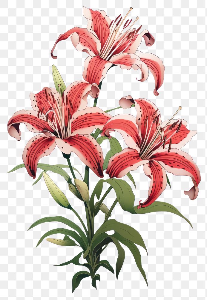 PNG Lilly natural flower lilies. | Free PNG - rawpixel