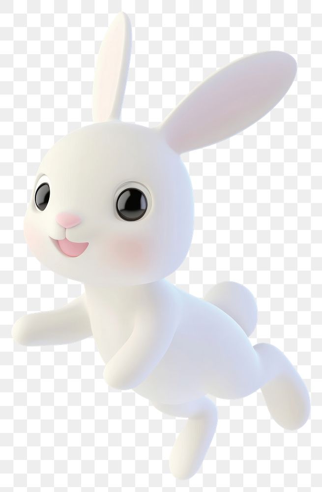 PNG White bunny illustration cartoon | Free PNG - rawpixel