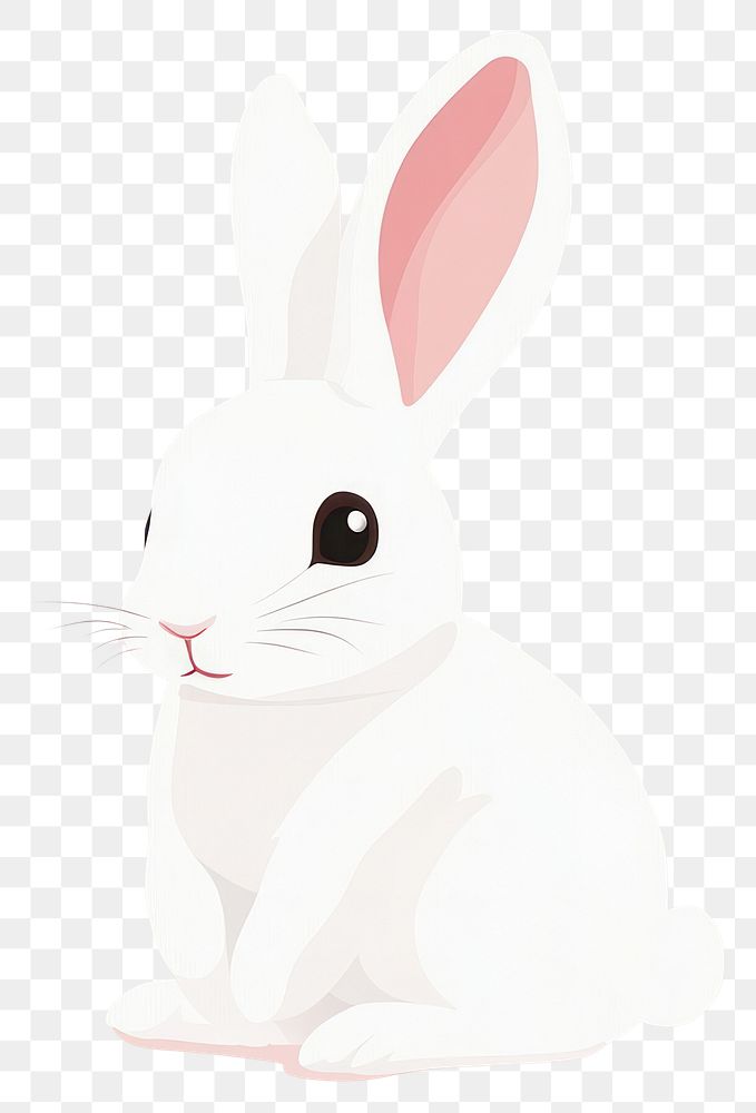 PNG White Bunny sitting bunny | Free PNG - rawpixel