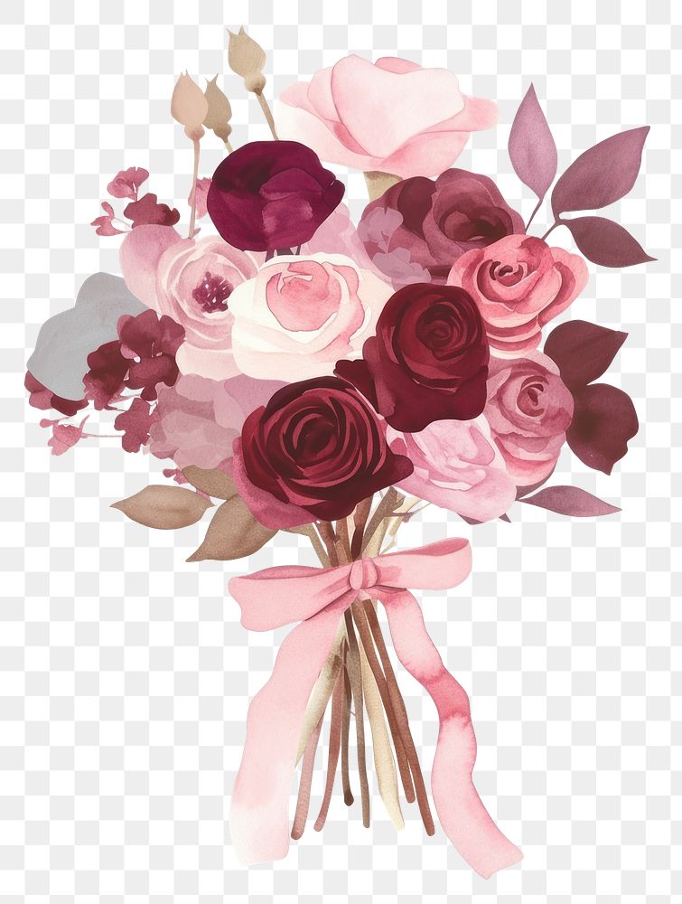 PNG Pastel coquette burgundy rose | Free PNG - rawpixel