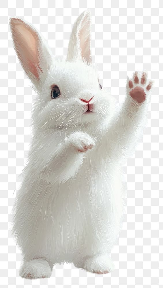PNG White rabbit standing photography | Free PNG - rawpixel