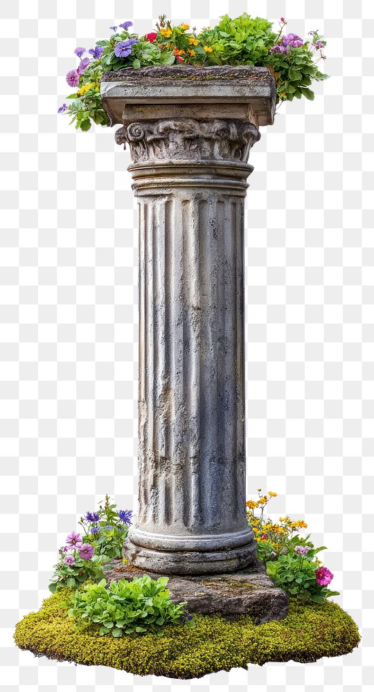 PNG Flowers architecture pillar column. | Free PNG - rawpixel