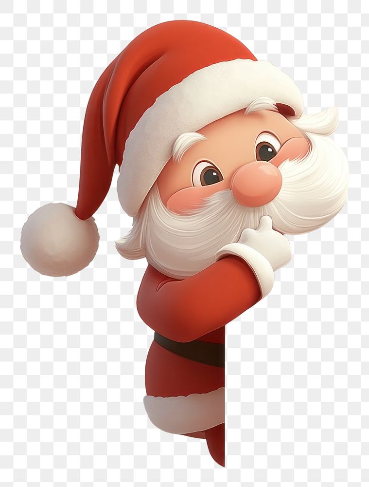 PNG Santa Claus peeking illustration | Free PNG - rawpixel