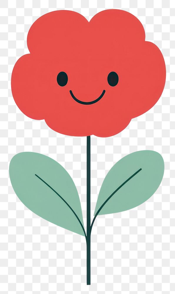 PNG Cute smile poppy flower | Free PNG - rawpixel
