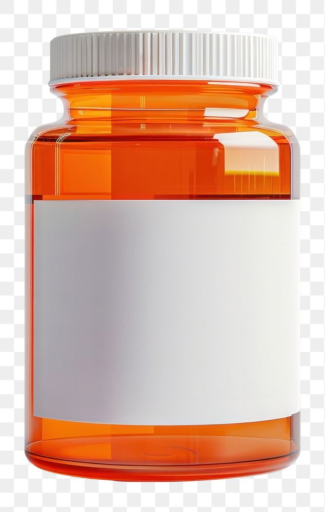 PNG Drug container orange white | Free PNG - rawpixel