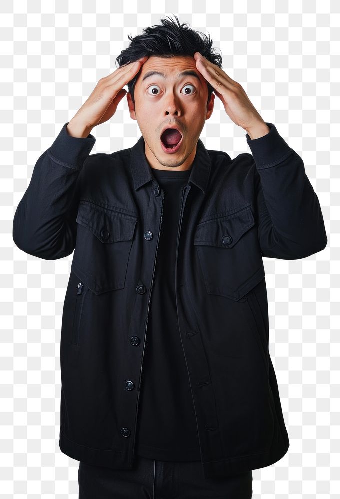 PNG Asian man shocked face | Premium PNG - rawpixel