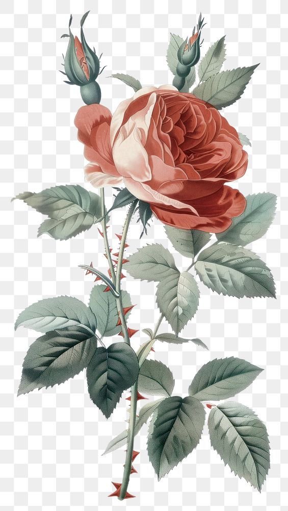 PNG Red rose flower art | Free PNG - rawpixel